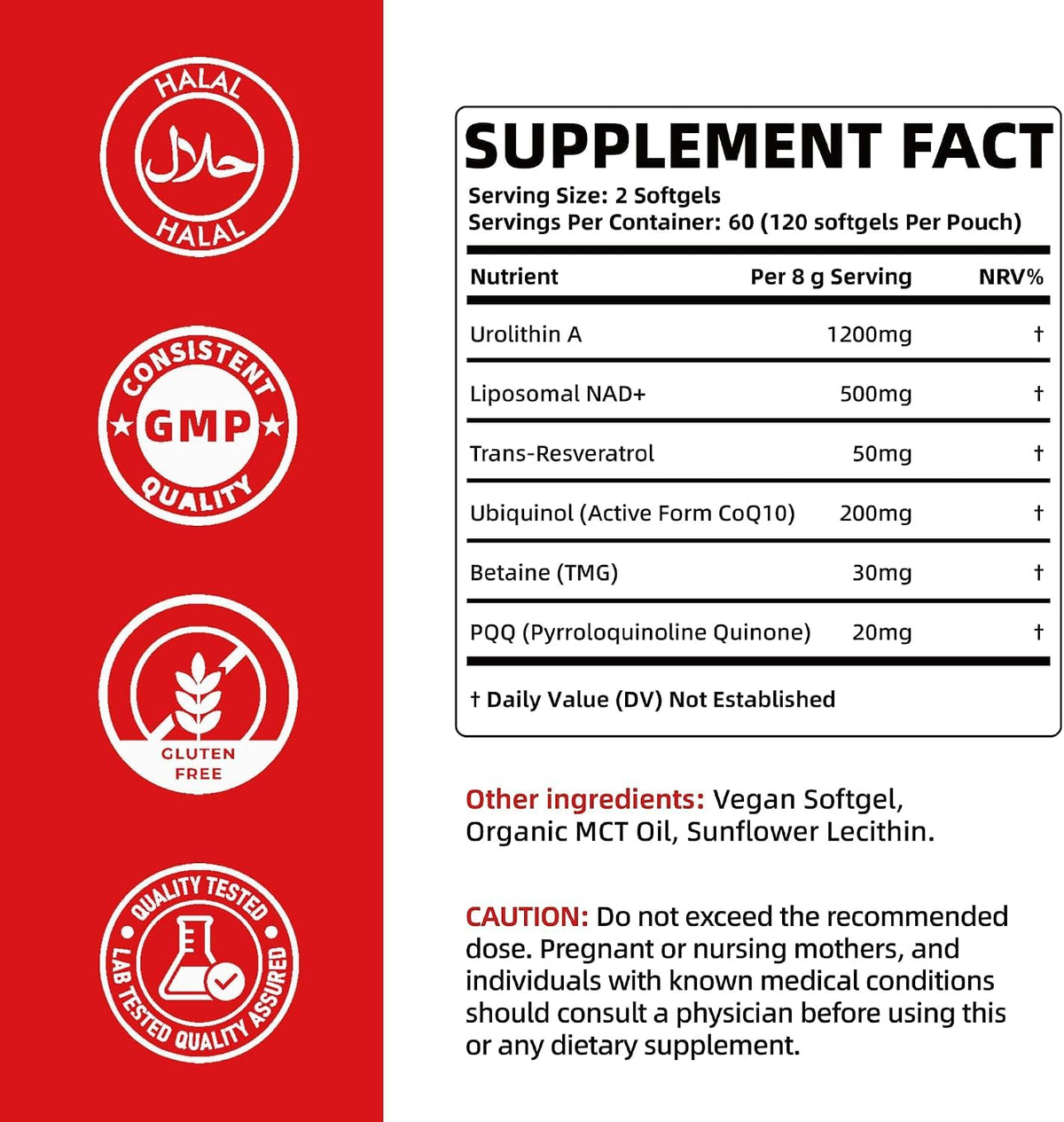 2000 mg Urolithin A multivitamins