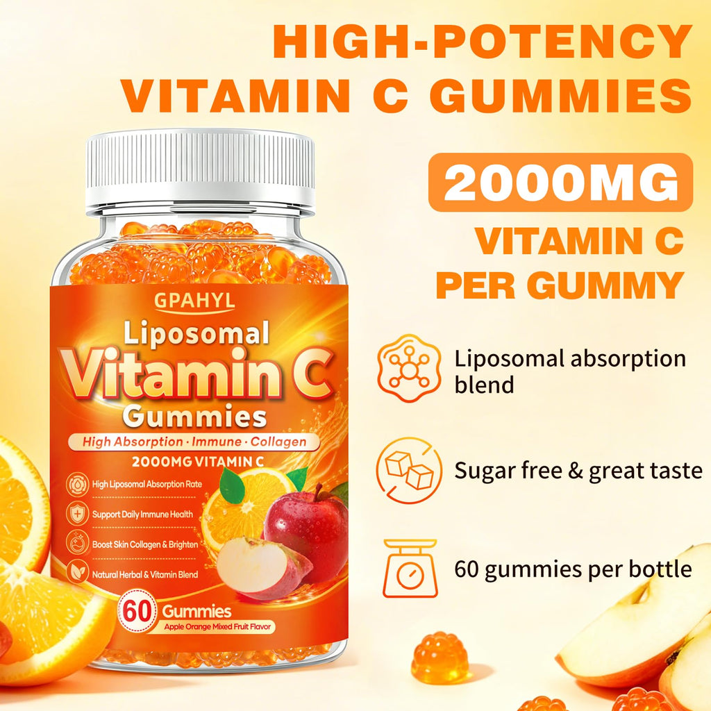 2000 mg Vitamin C gummy supplements