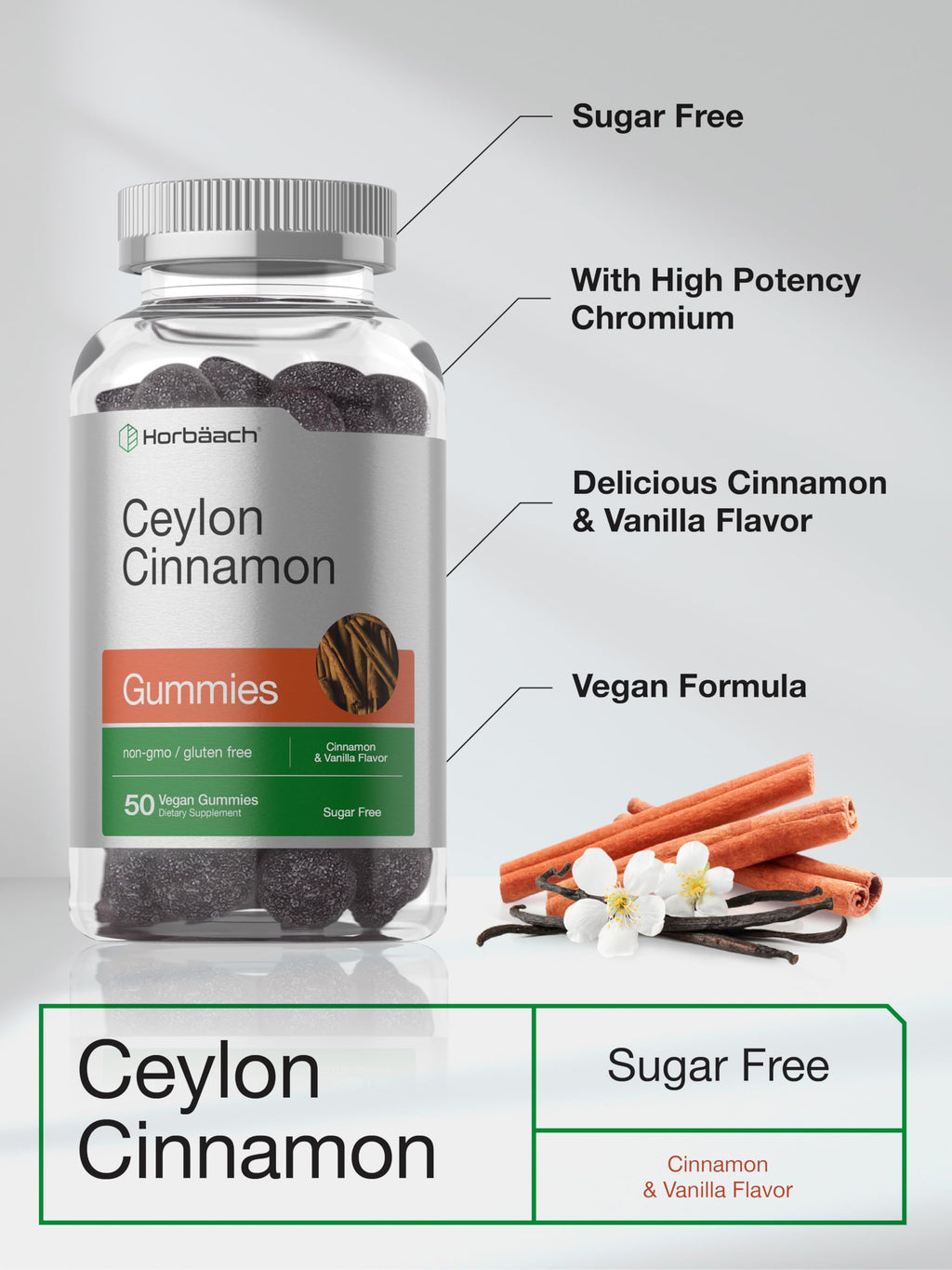2000mg Ceylon cinnamon per serving