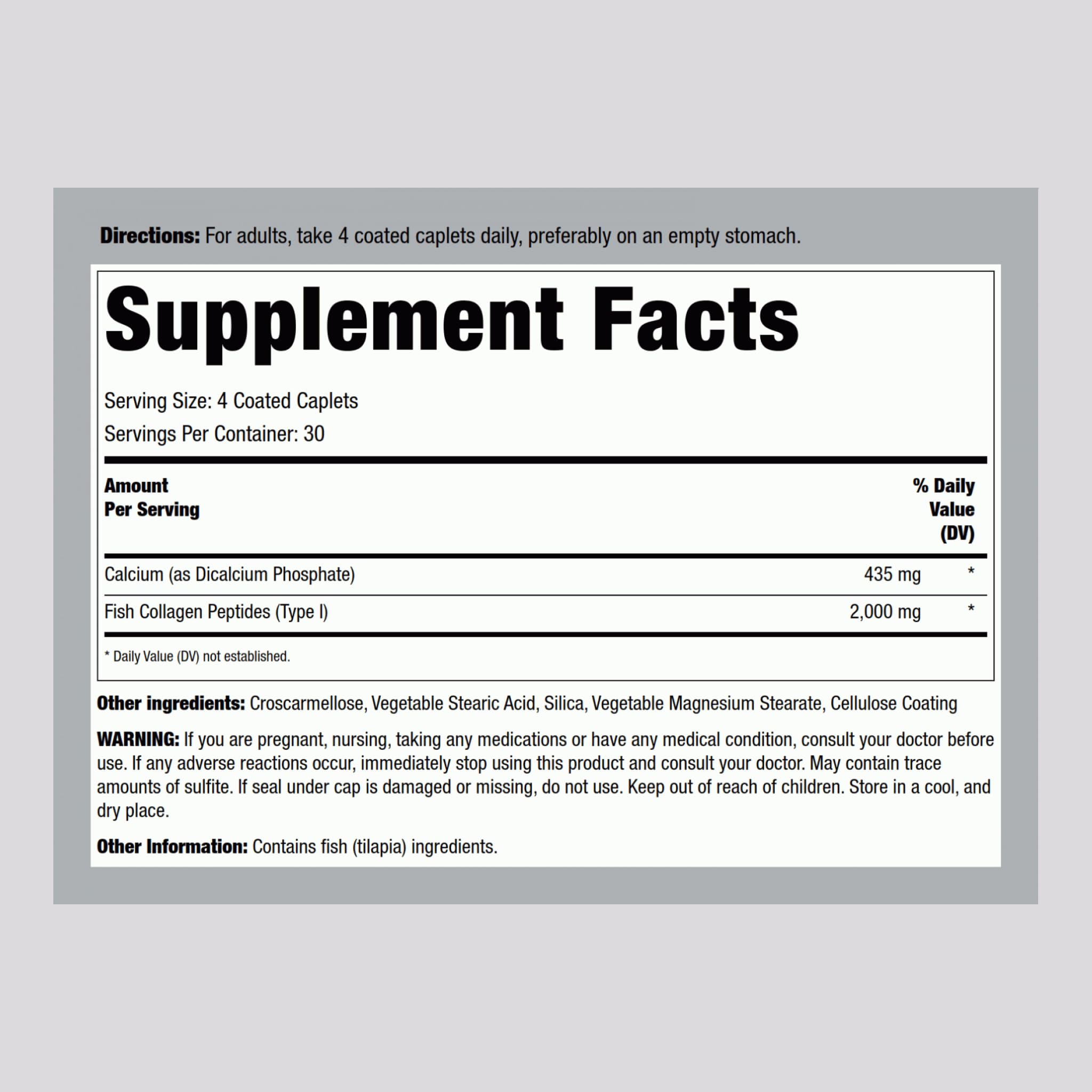 2000mg collagen caplets for skin