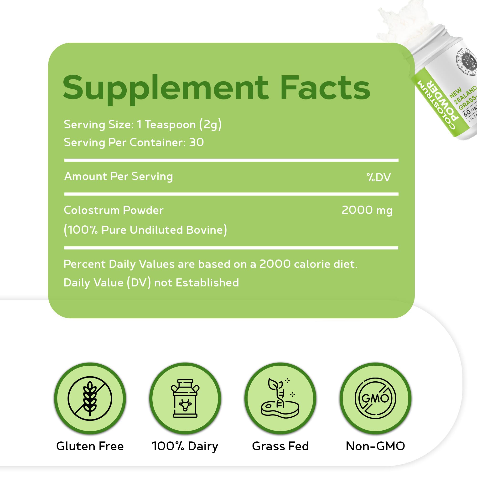 2000mg colostrum per serving advantages