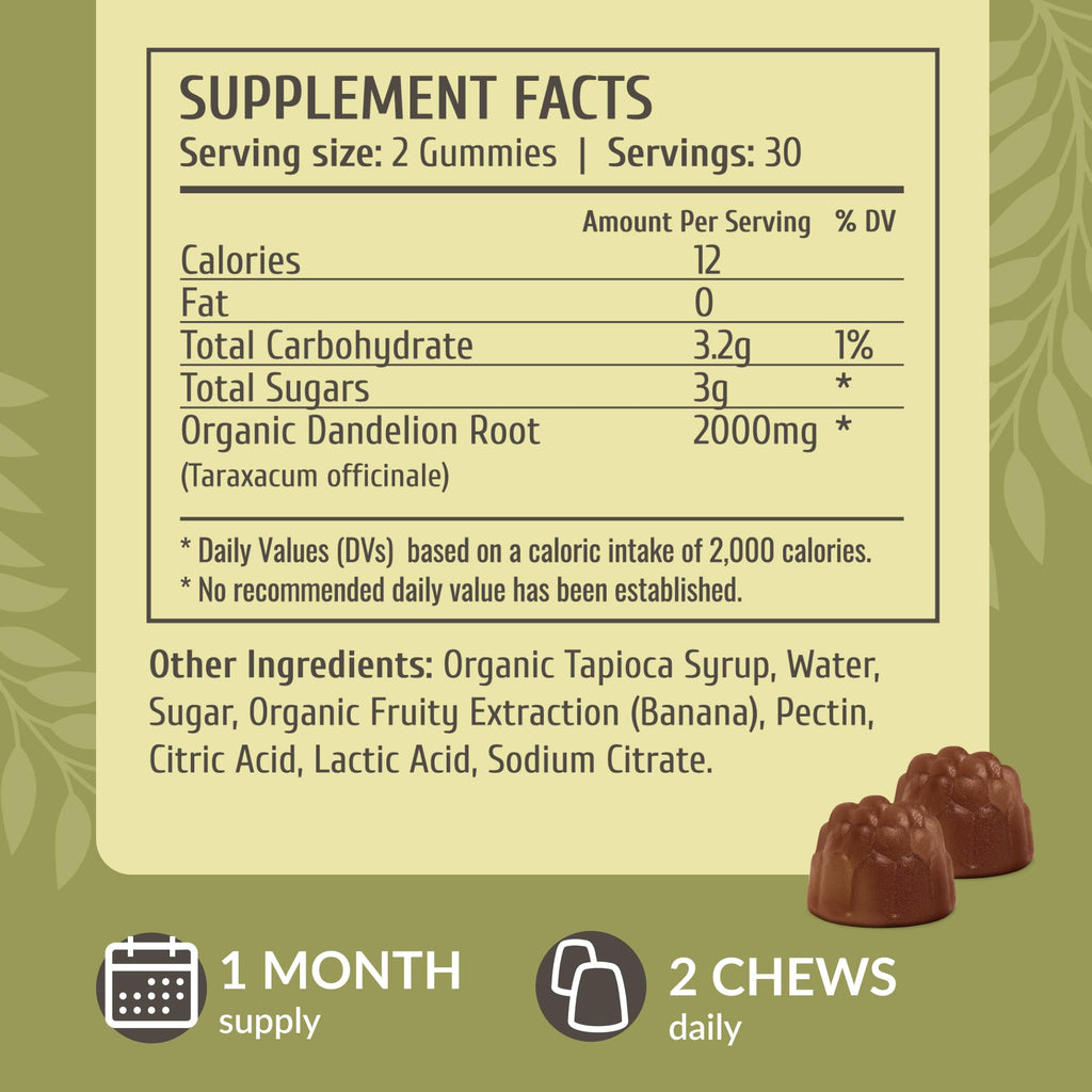 2000mg Dandelion Root for kidney support