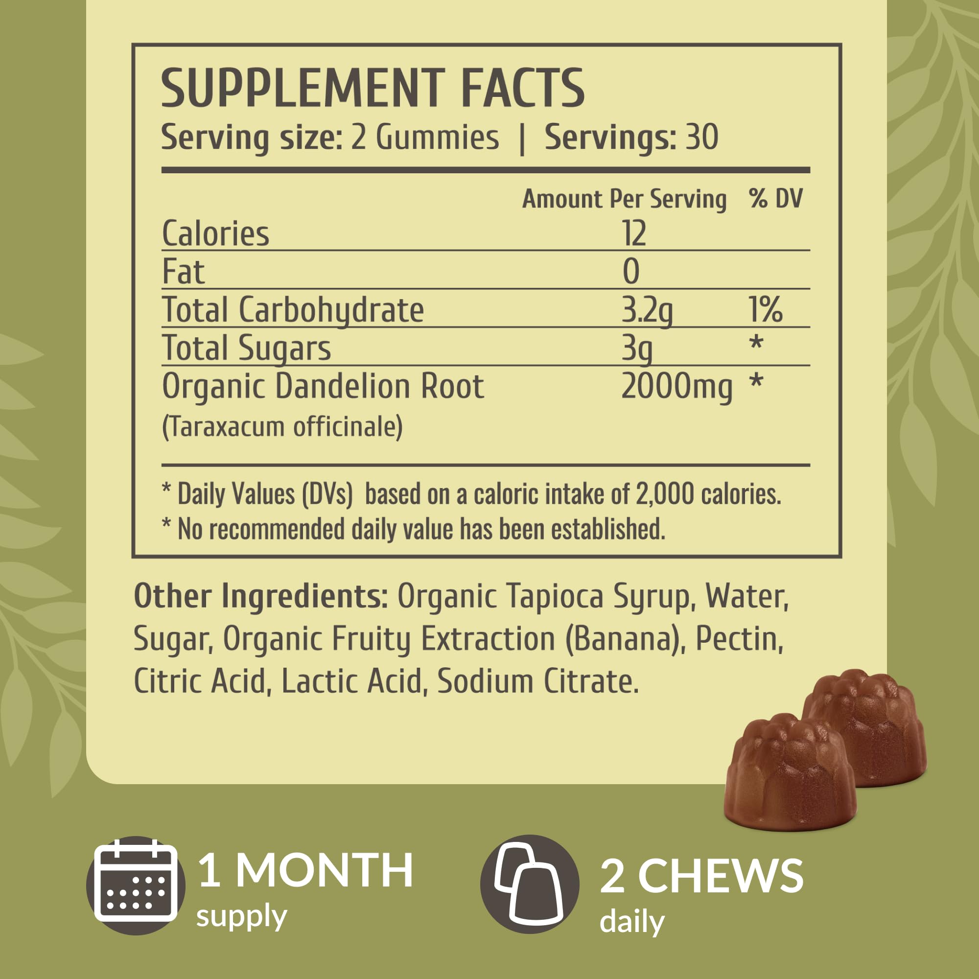 2000mg Dandelion Root for kidney support