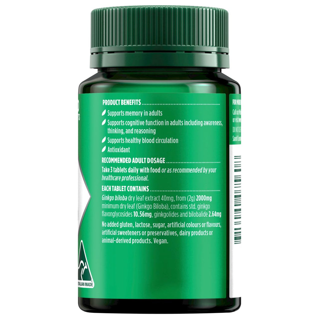 2000mg ginkgo biloba for memory