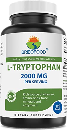 2000mg L-Tryptophan relaxation tablets