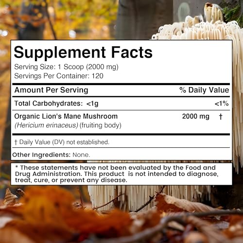 2000mg Lion's Mane for immune support