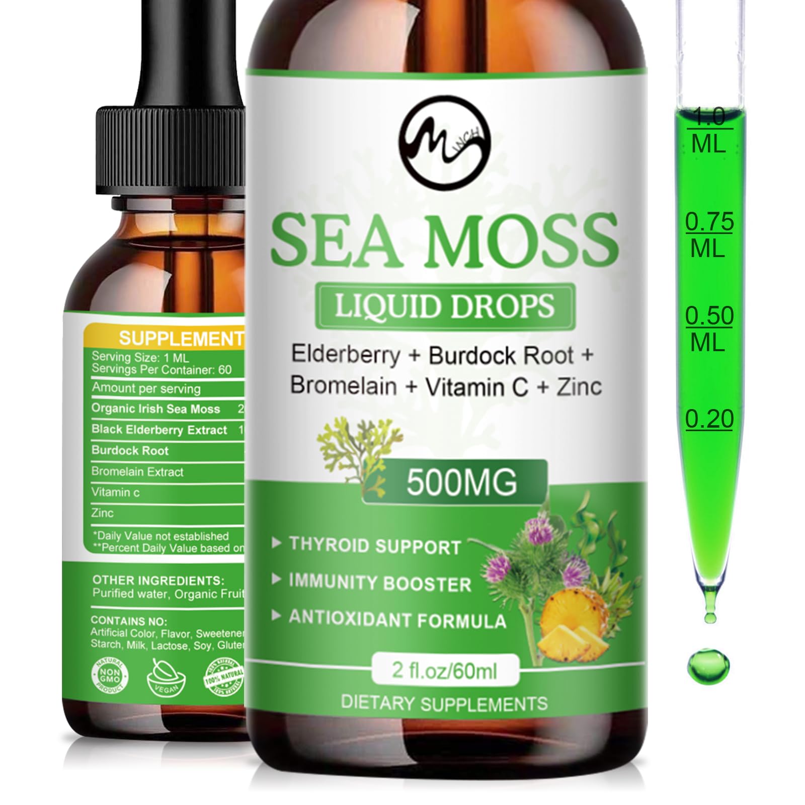 2000mg sea moss liquid drops