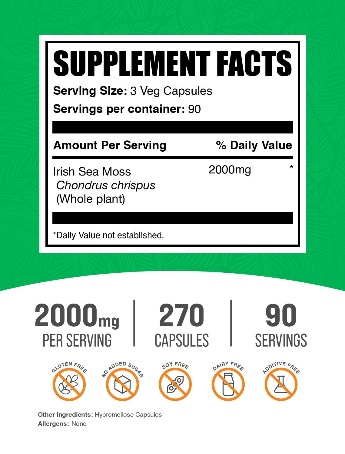 2000mg sea moss per serving