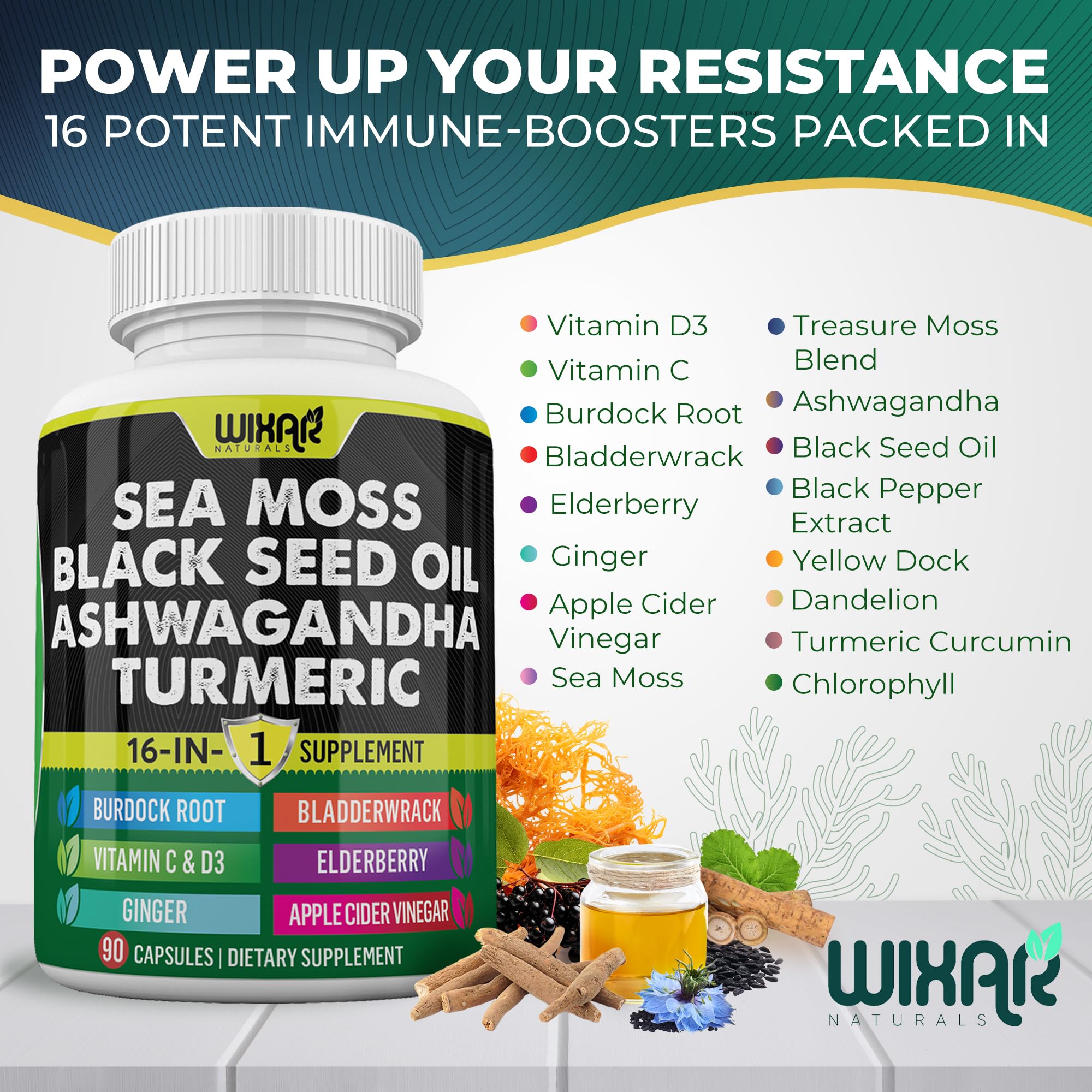 2000mg turmeric daily supplement