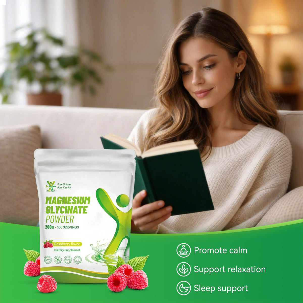 200g magnesium glycinate for muscle recovery