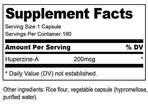 200mcg Huperzine-A for cognitive support