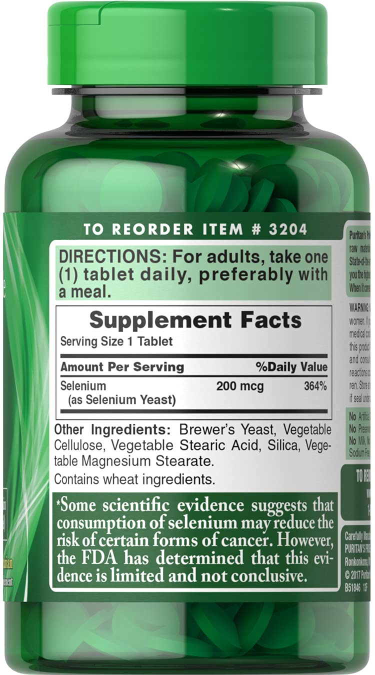 200mcg selenium for overall wellness