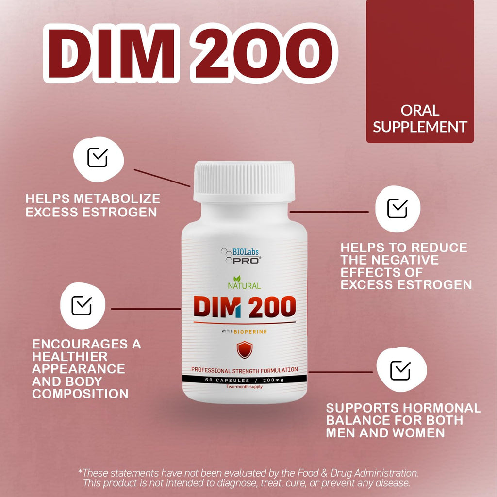 200mg DIM capsules for wellness