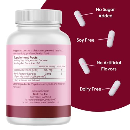 200mg DIM with Bioperine benefits