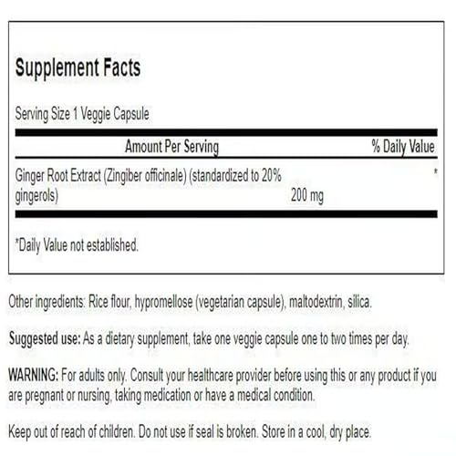 200mg ginger capsules for health