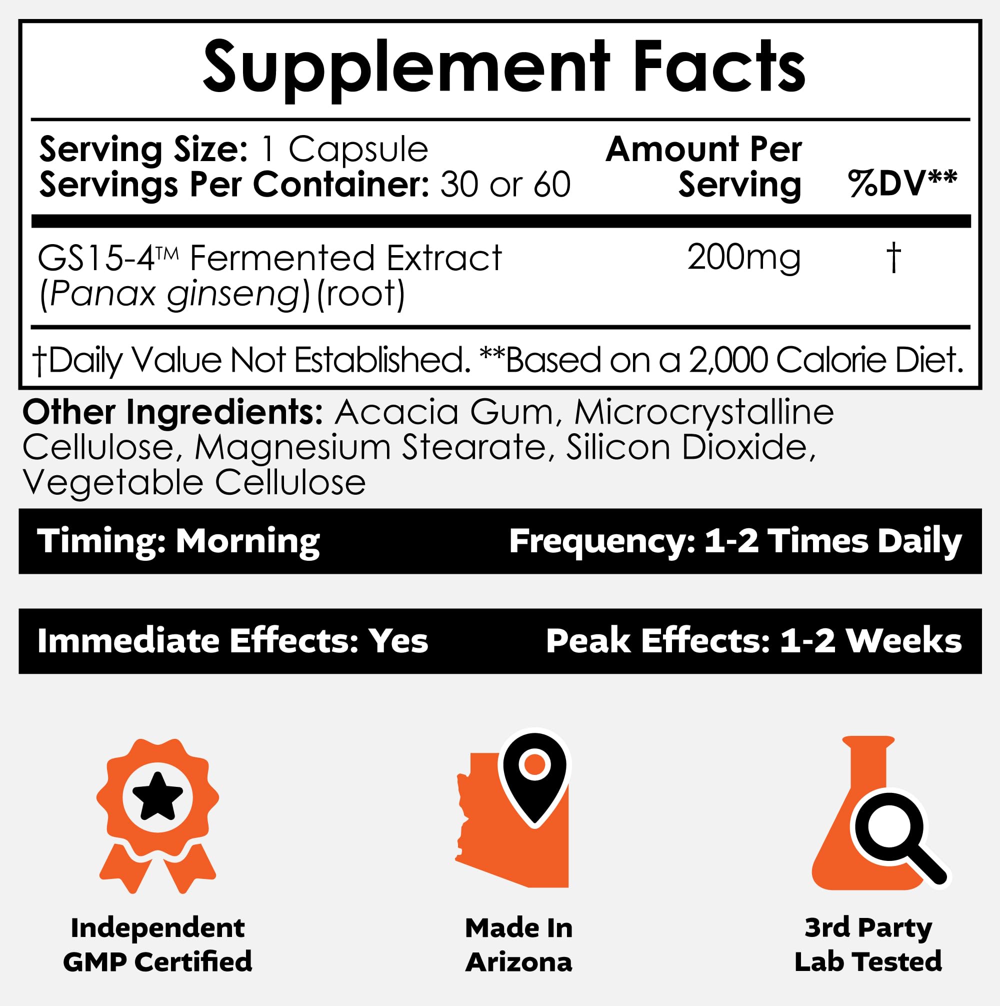 200mg ginseng capsules for mental clarity