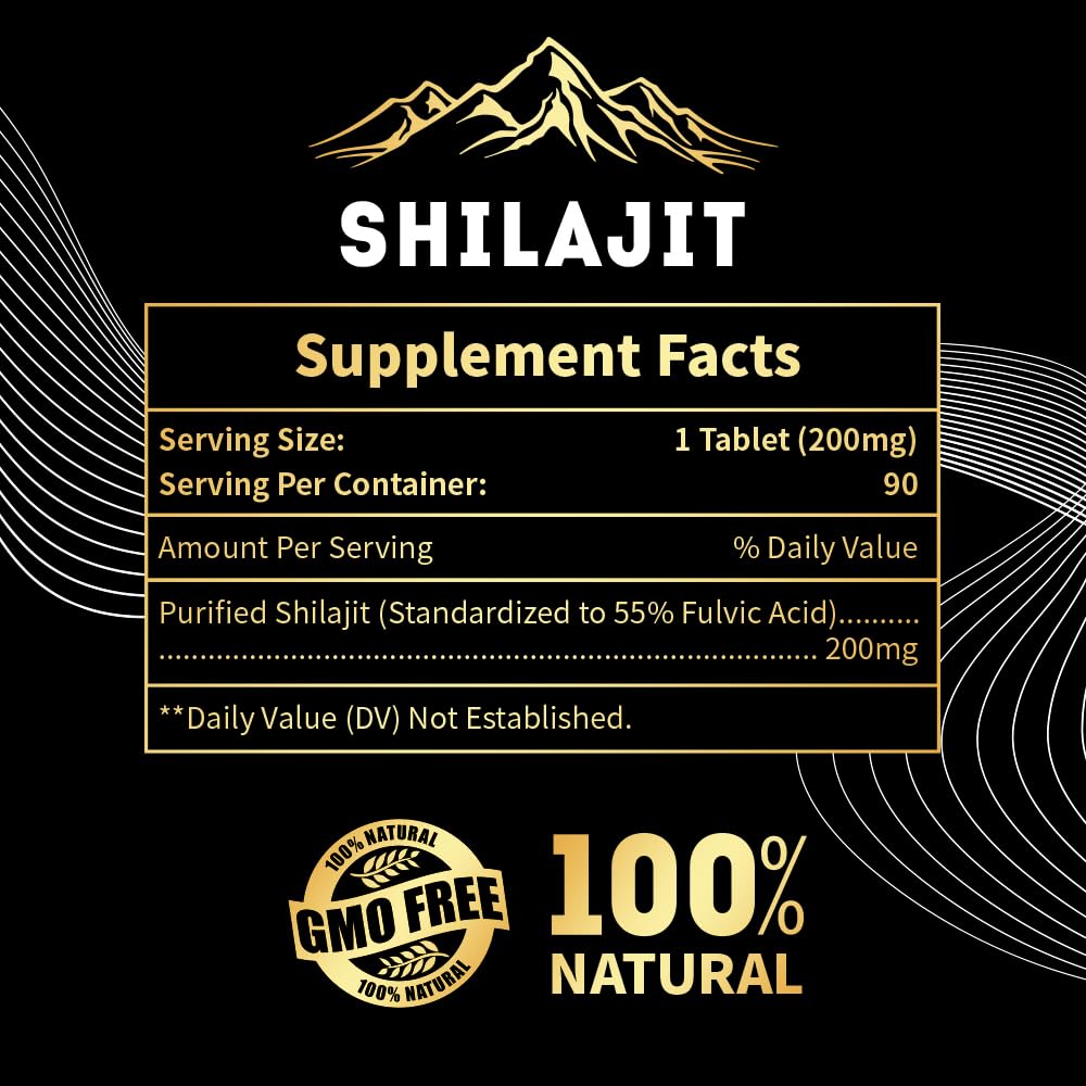 200mg Himalayan Shilajit benefits
