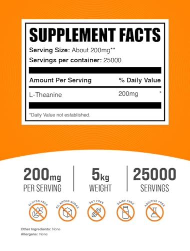 200mg L-Theanine for focus