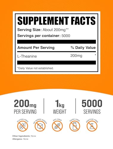 200mg L-Theanine for relaxation