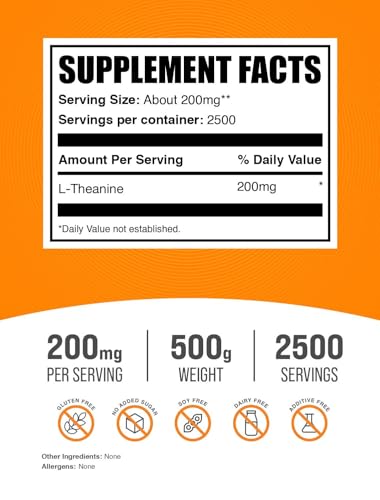 200mg L-Theanine for relaxation