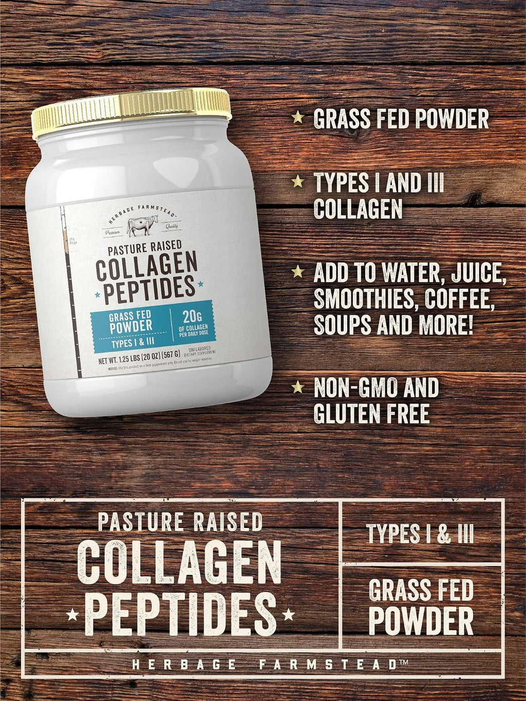 20g collagen peptides for daily use