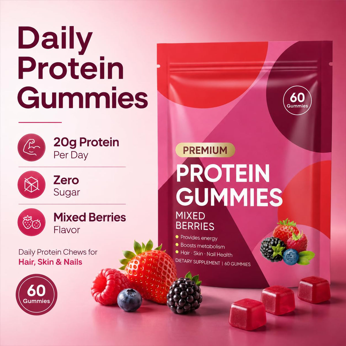 20g protein per serving gummies