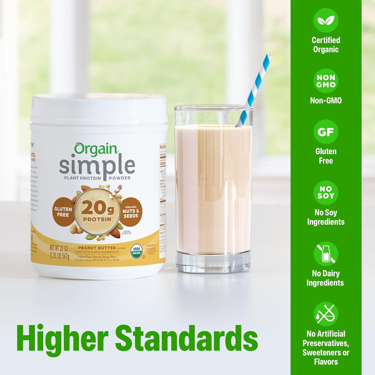20g protein per serving vegan powder