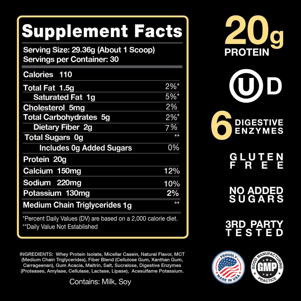 20g protein per serving whey powder