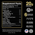 20g protein per serving whey powder