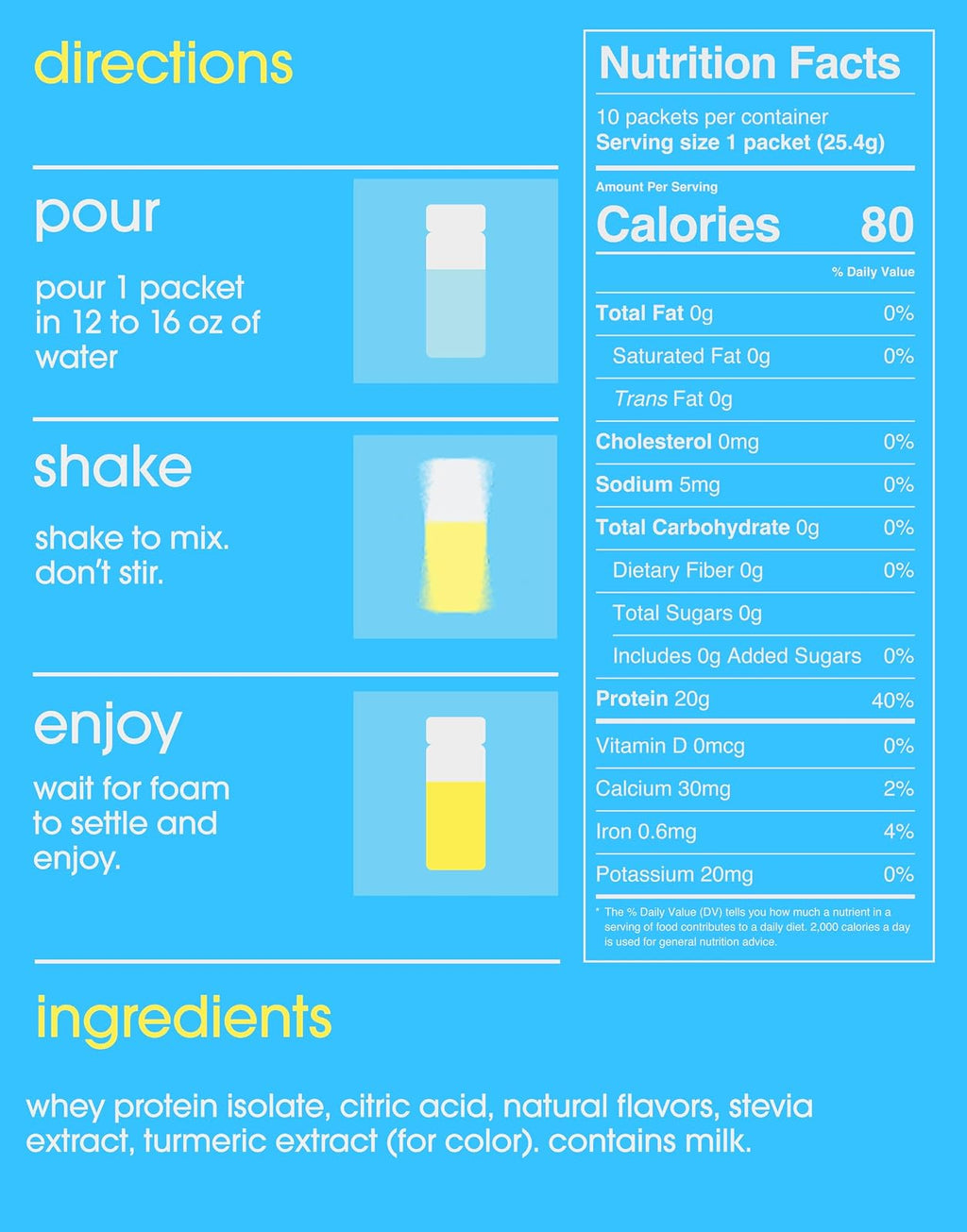 20G whey protein isolate for energy