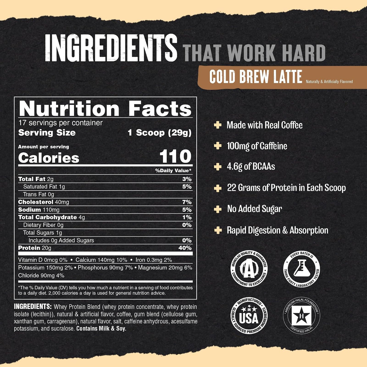 20g whey protein per serving