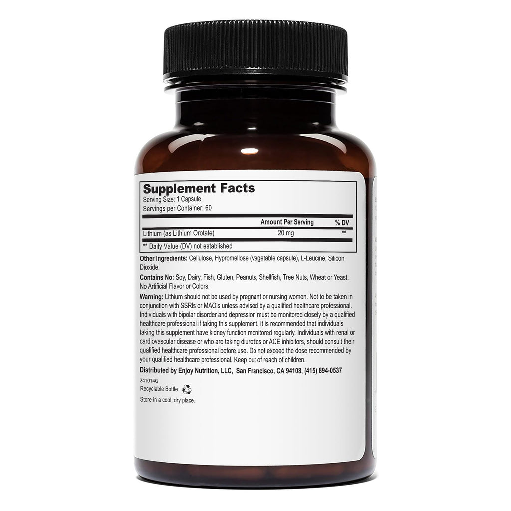 20mg elemental lithium dosage