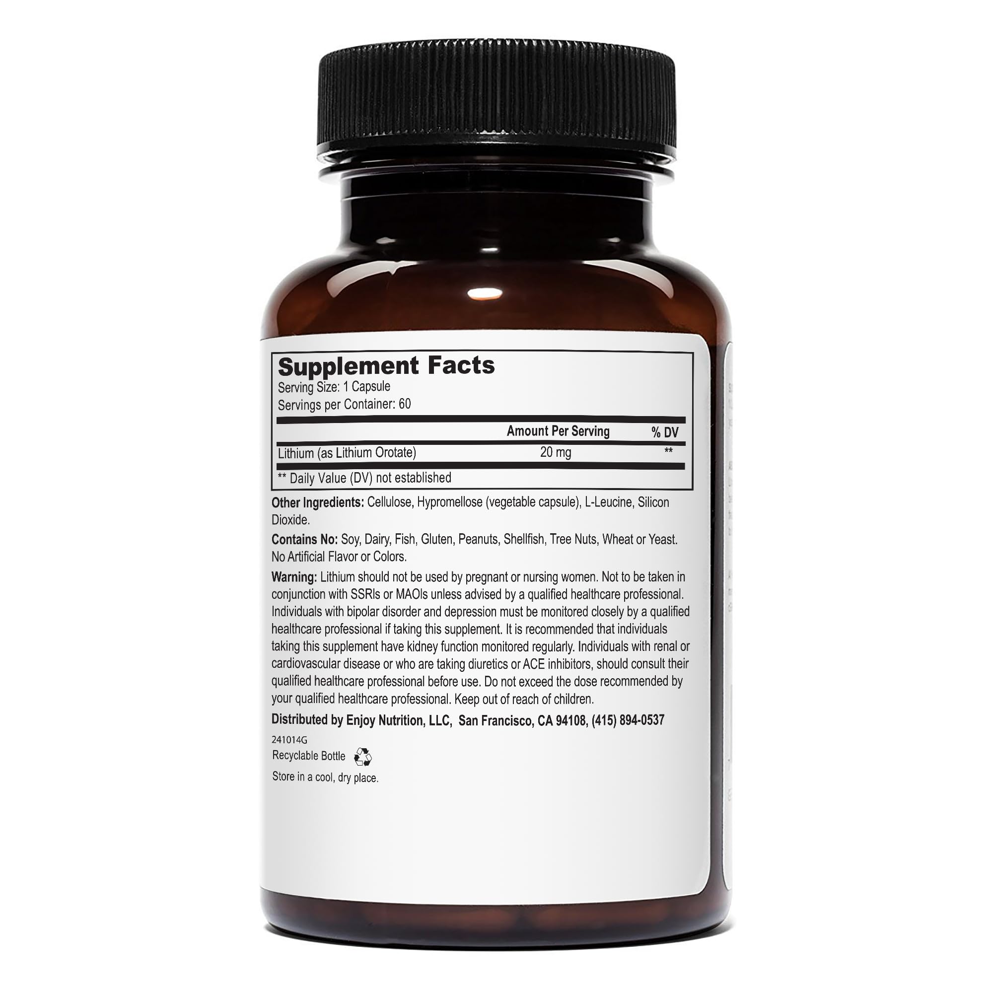 20mg elemental lithium dosage