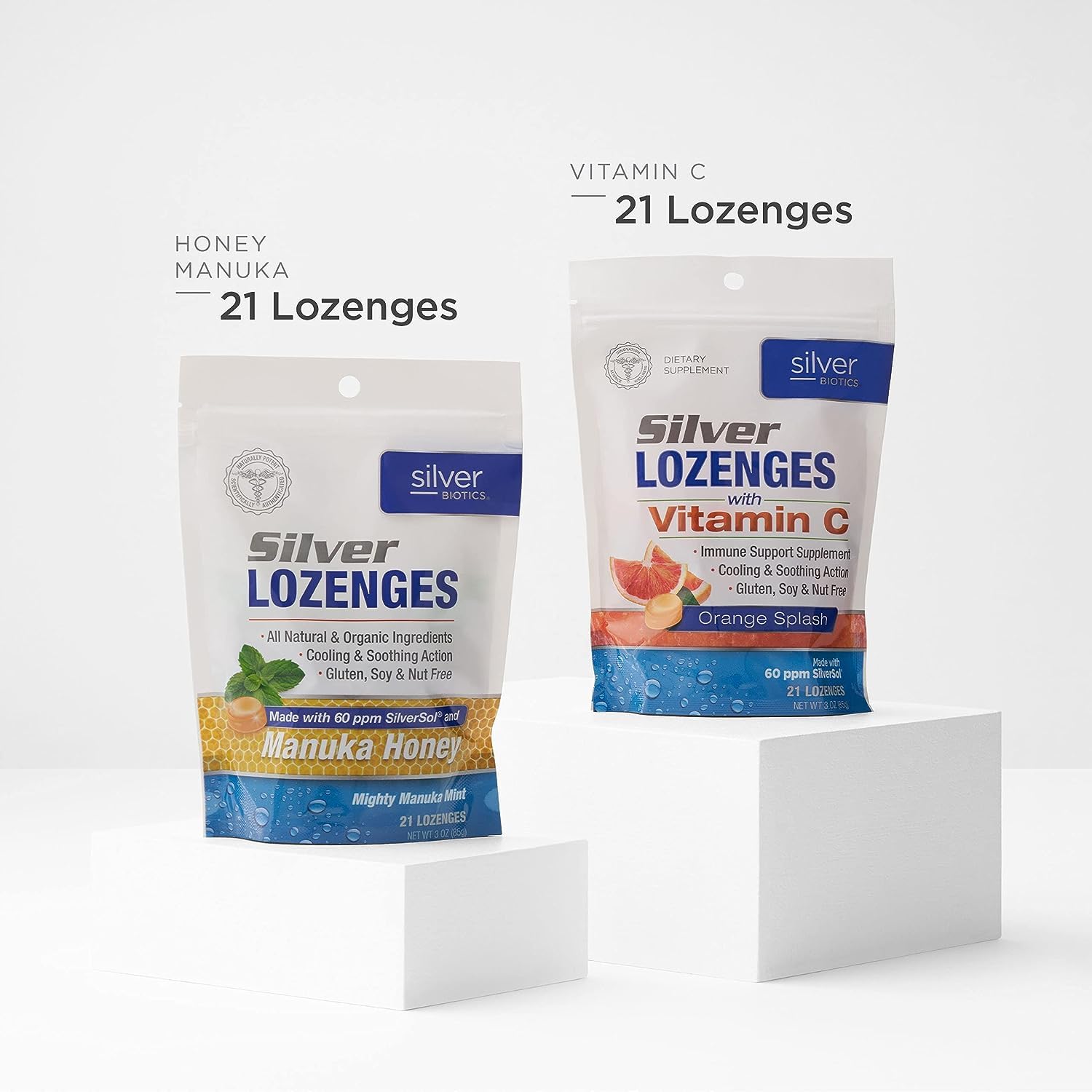 21 count silver lozenges for wellness