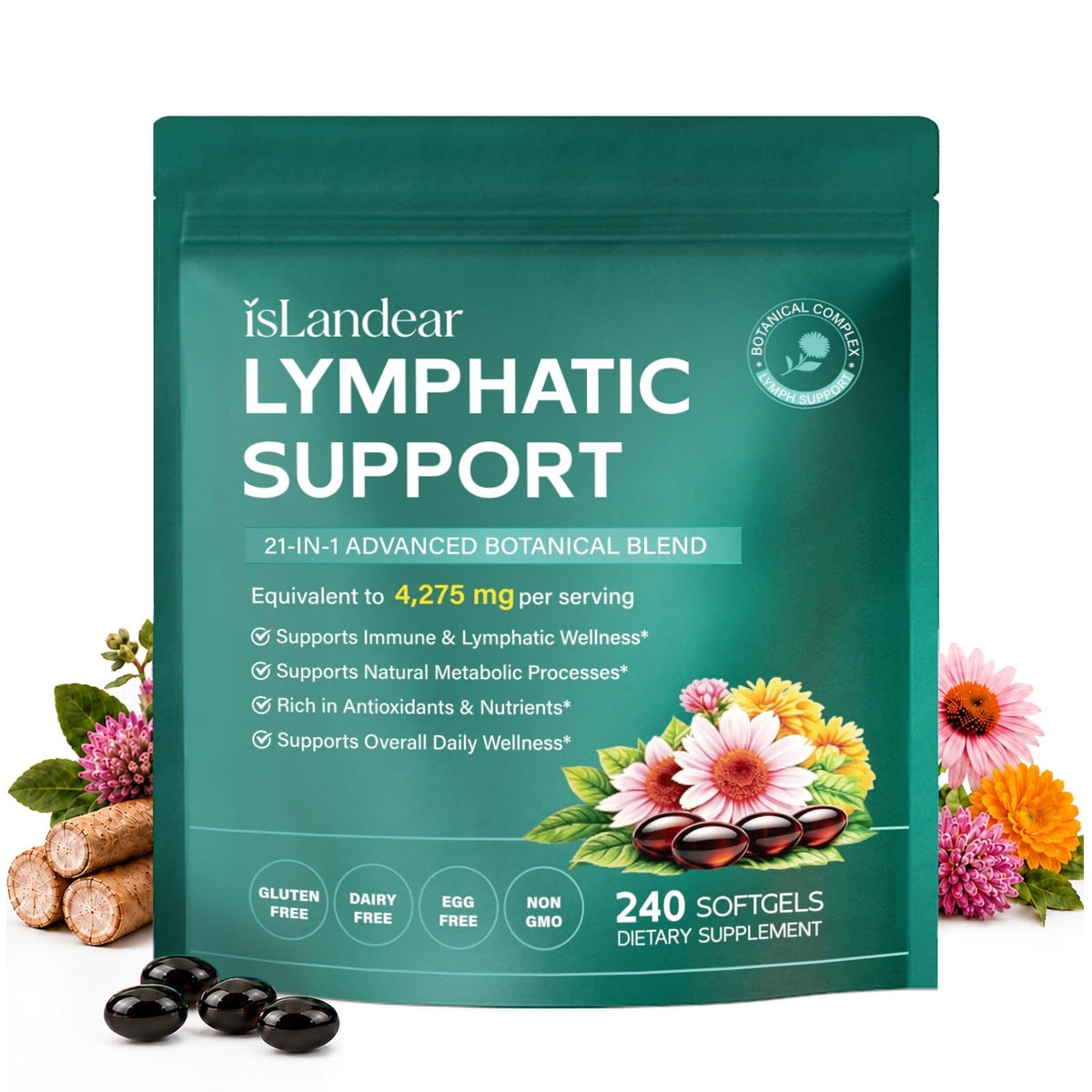 21-in-1 lymphatic drainage softgels