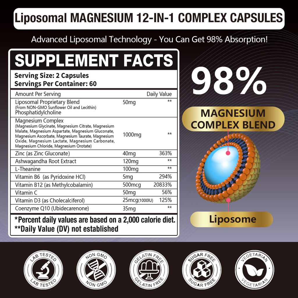 21 in 1 magnesium supplement capsules