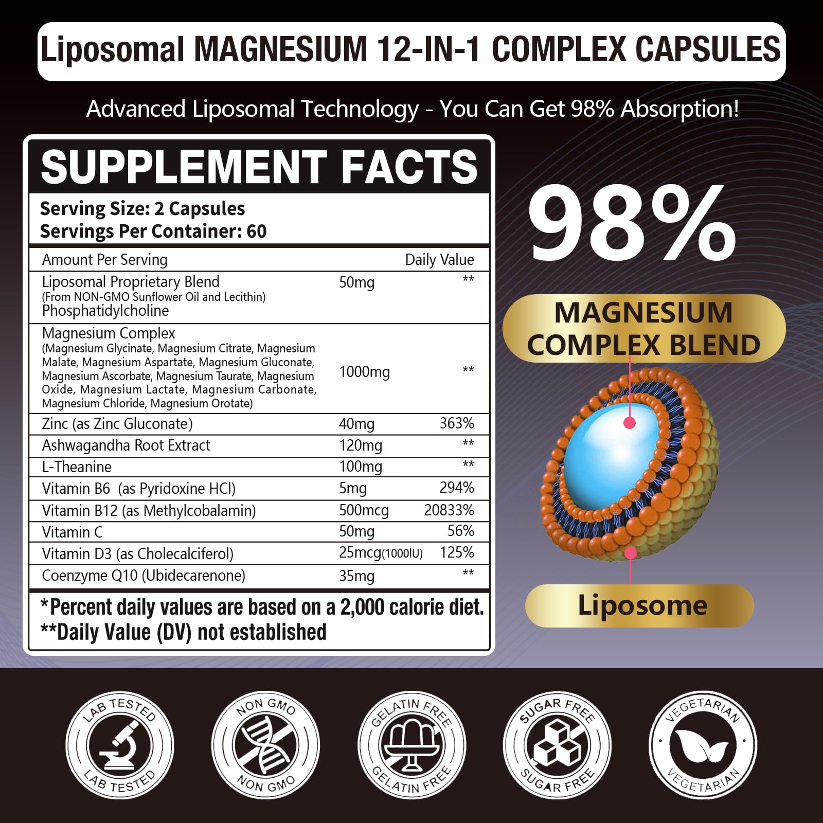 21 in 1 magnesium supplement capsules