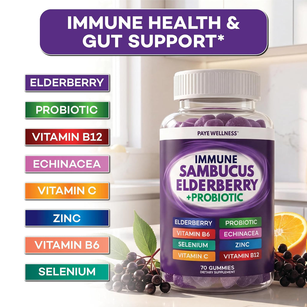 210 count PAYÉ elderberry gummies