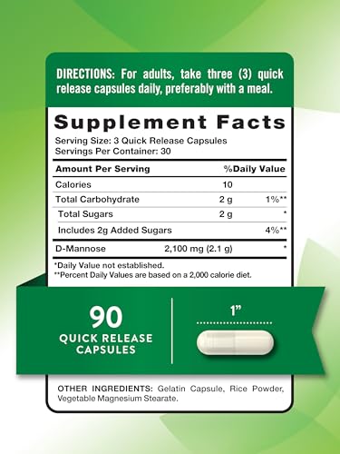 2100mg D-Mannose for urinary support