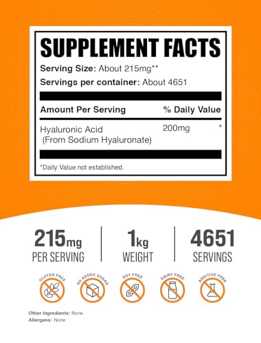 215mg hyaluronic acid per serving