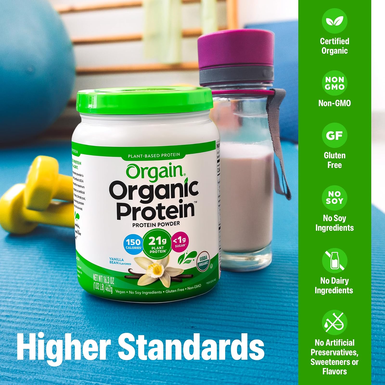 21g protein per serving vanilla bean