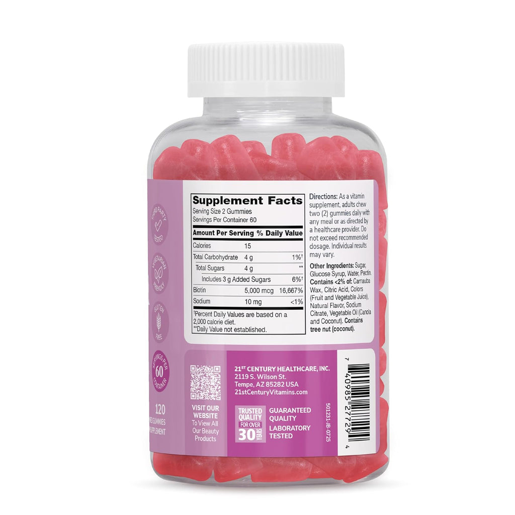 21st Century biotin 5000 mcg supplement