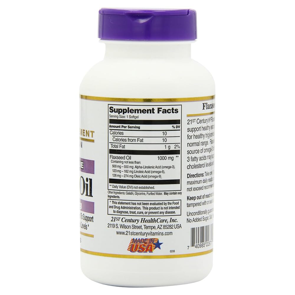 21st Century flaxseed oil benefits