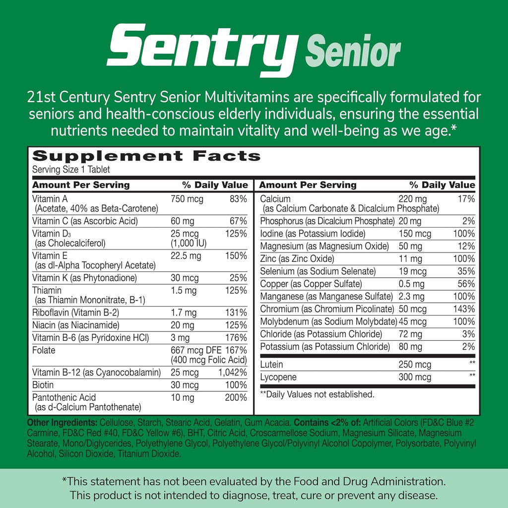 21st Century multivitamin for seniors