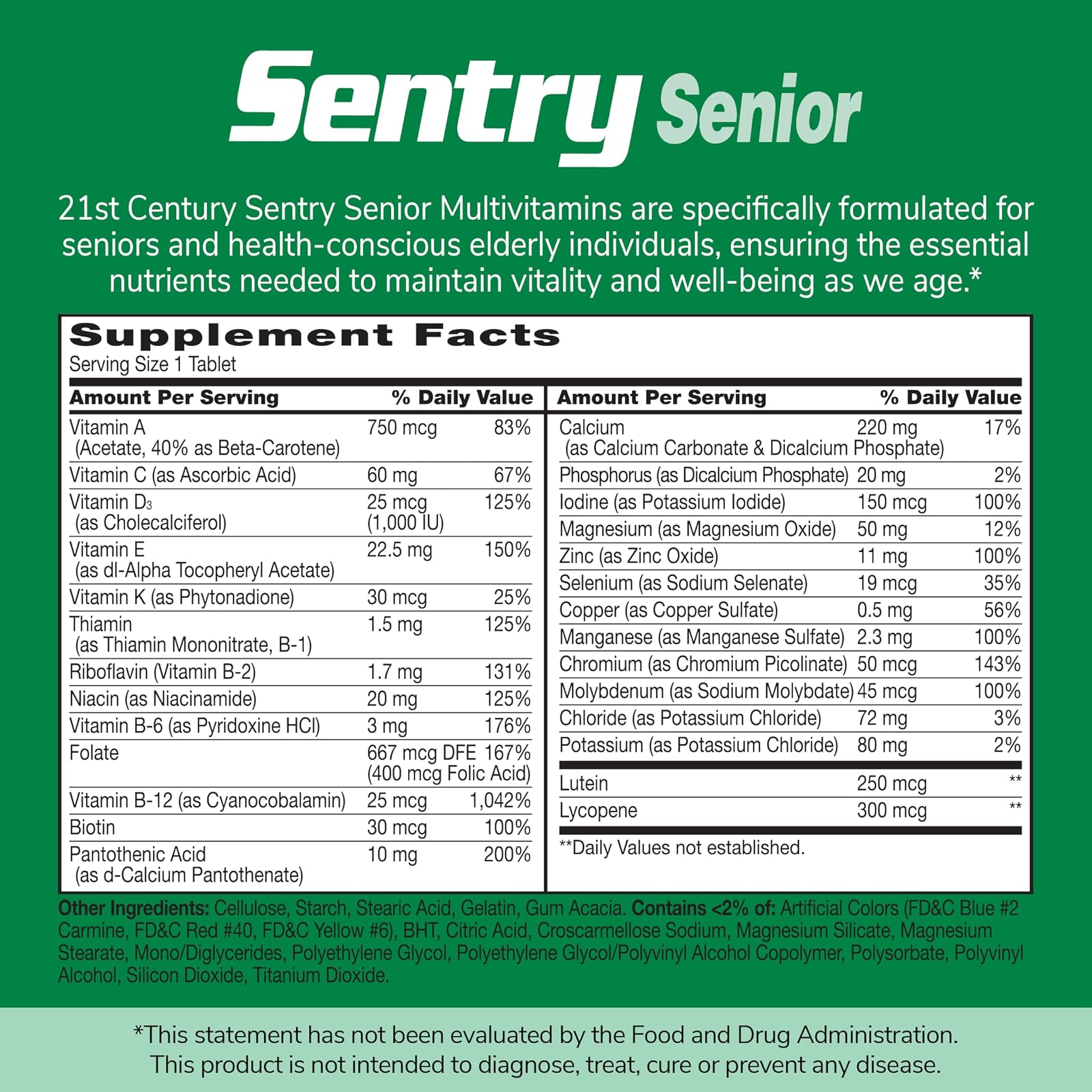 21st Century multivitamin for seniors