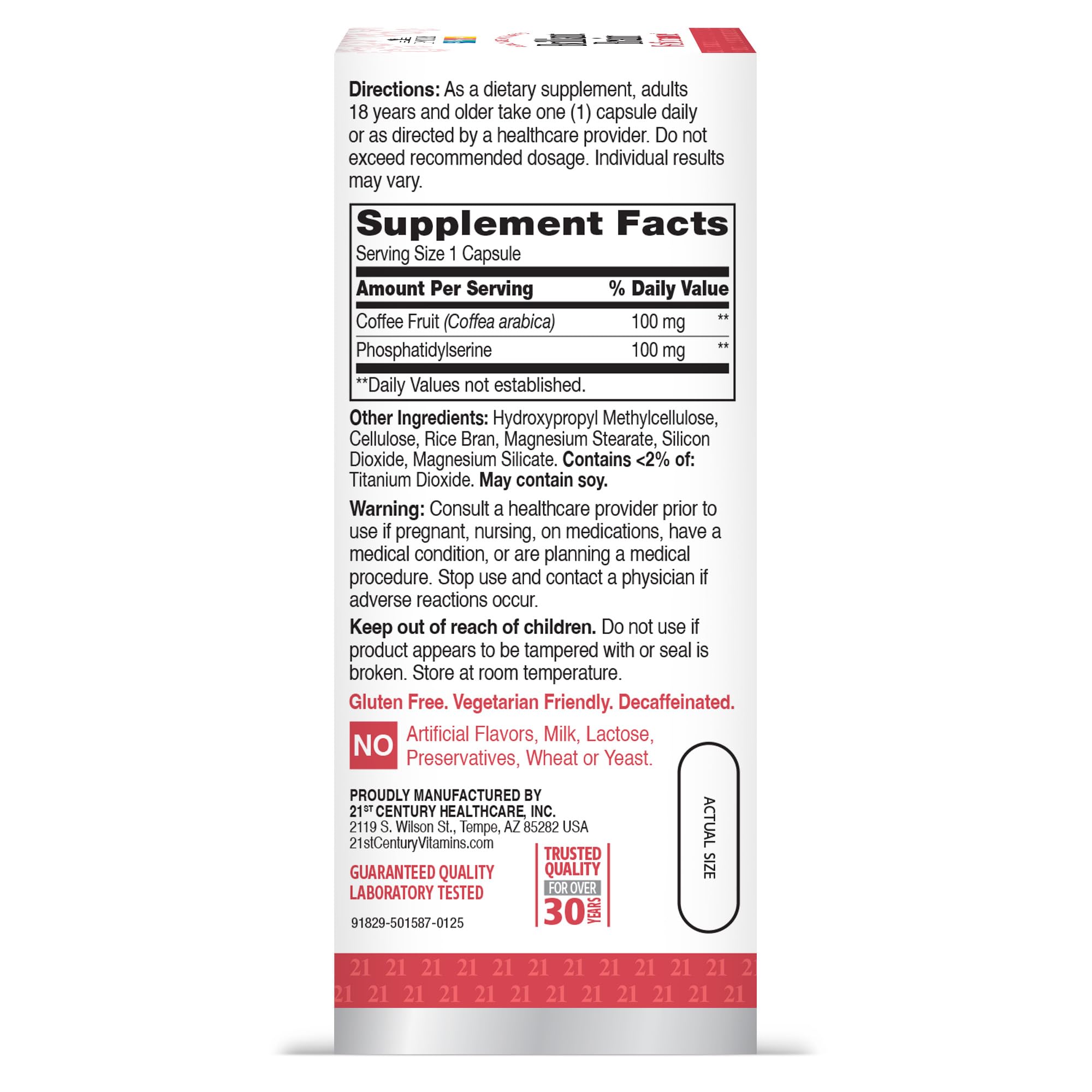 21st Century nootropic capsules for seniors