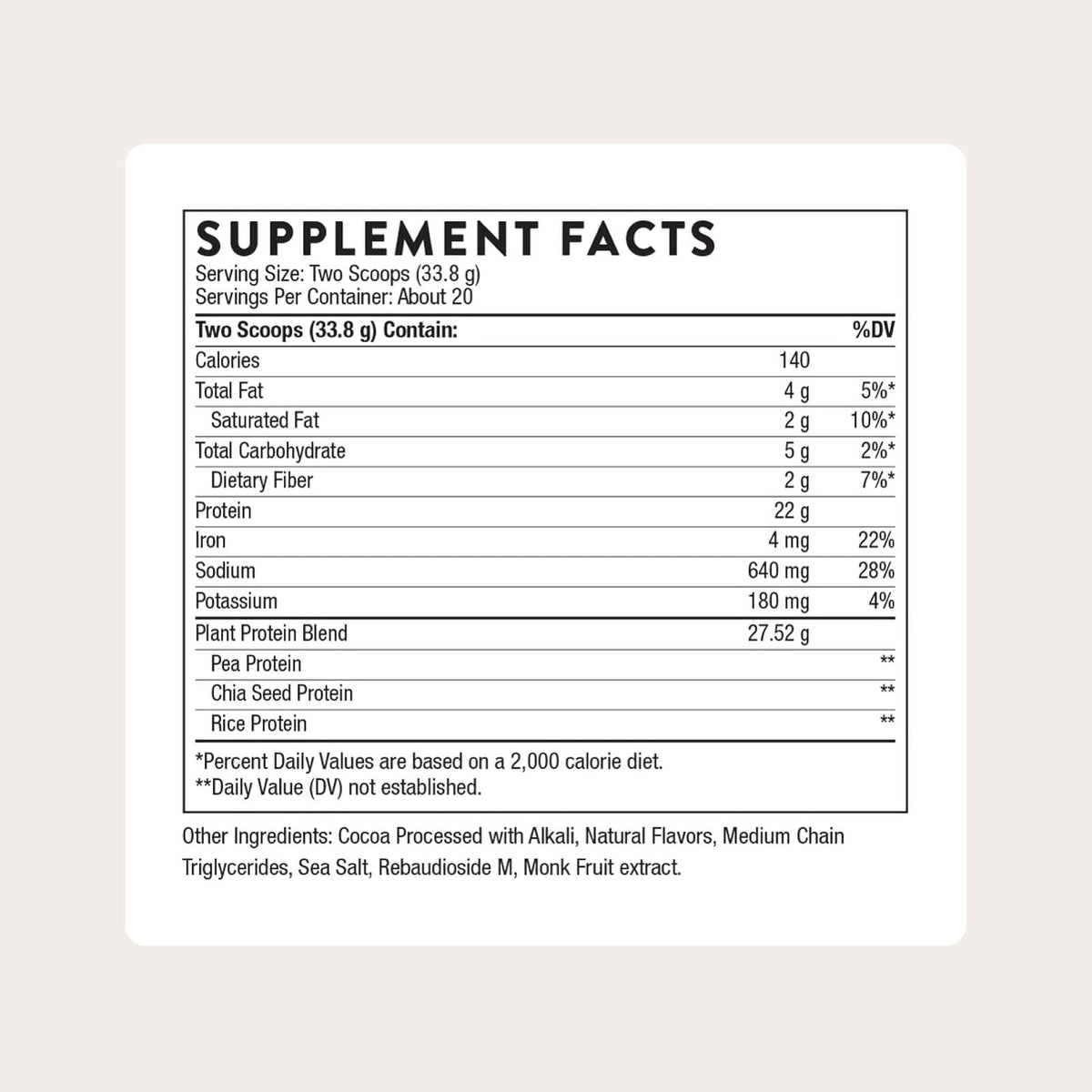 22 g protein per serving THORNE