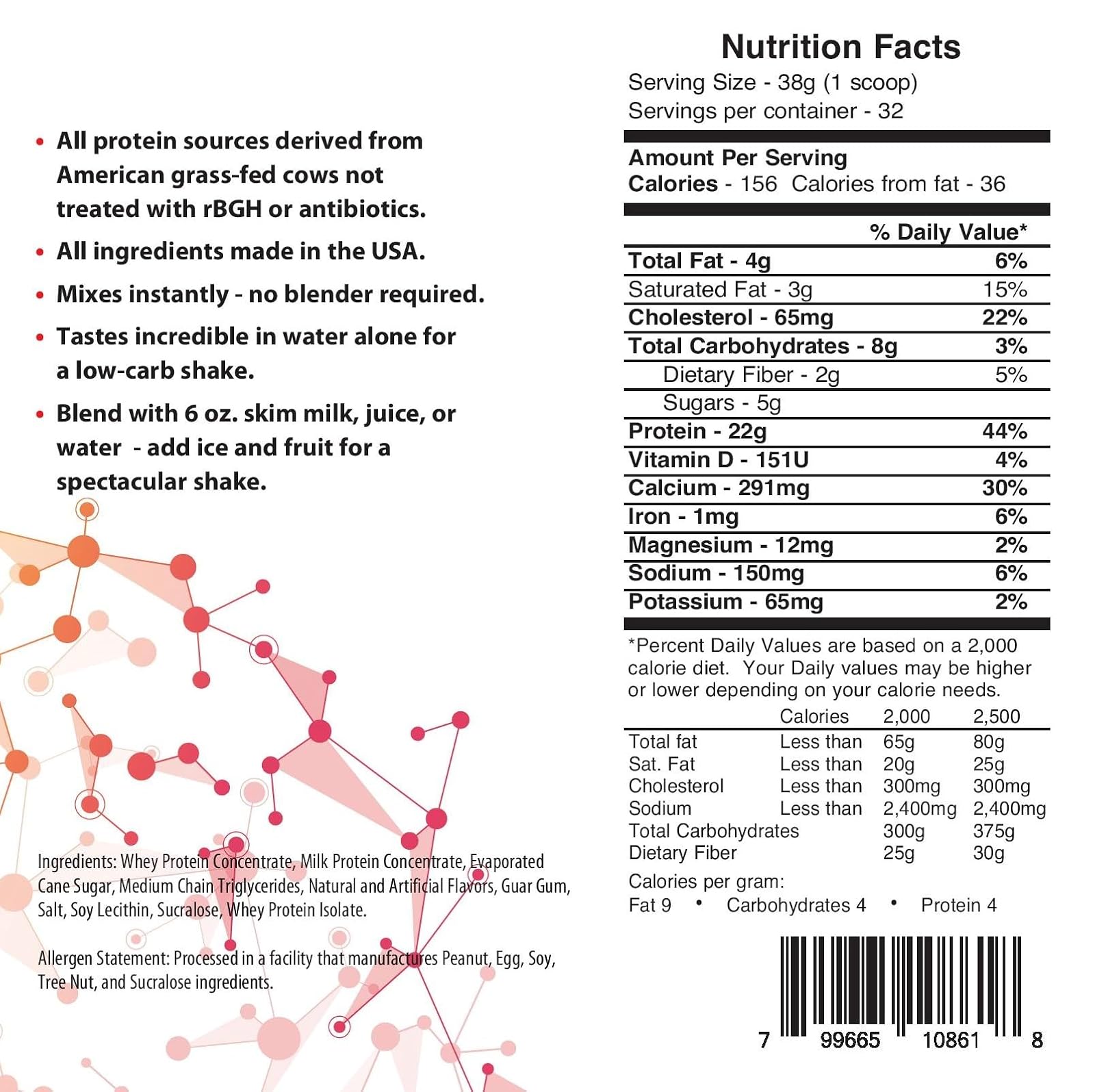 22 g protein per serving