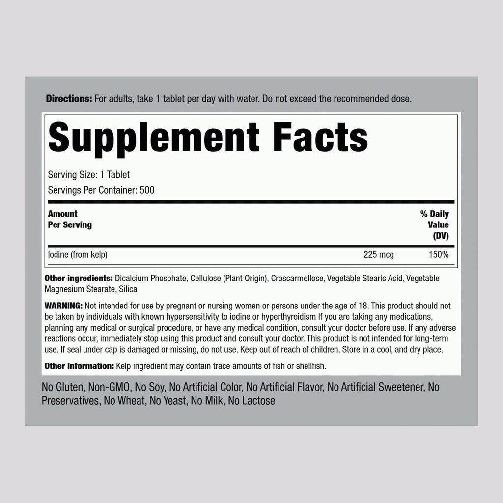 225 mcg iodine for thyroid health
