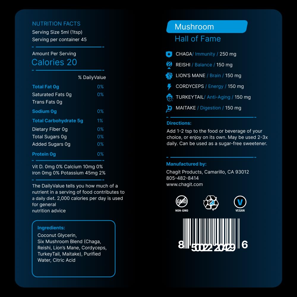 225 ml SLX mushroom blend benefits